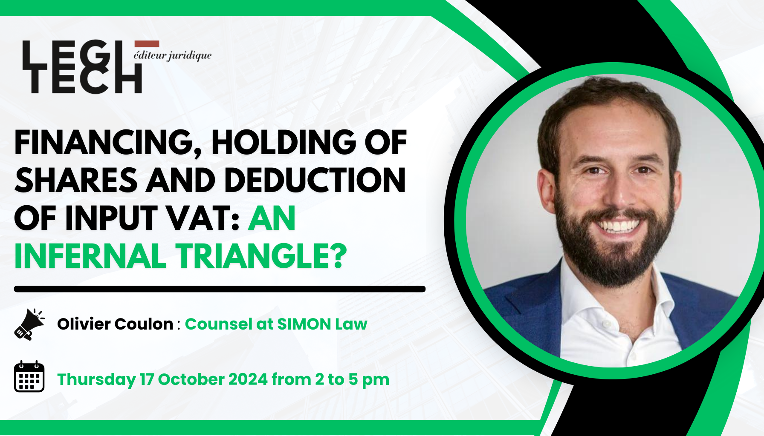 Financing, holding of shares and deduction of input VAT